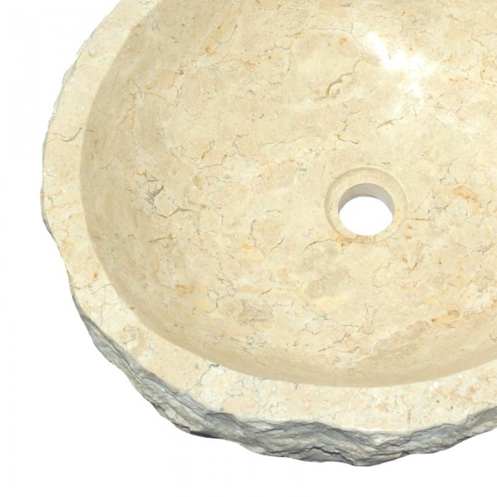 Vasque Marbre Beige sculpté main entre 30 et 40cm | Vasques Marbre
